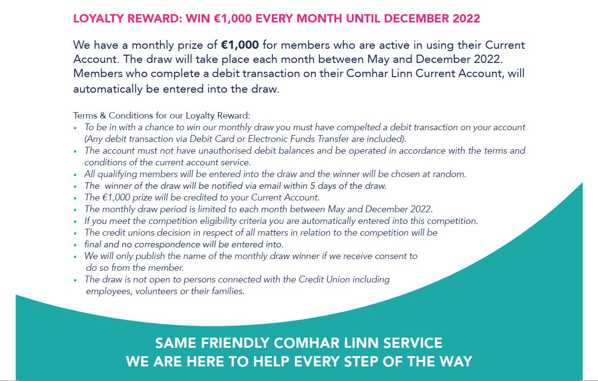Credit Union Current Account | Comhar Linn INTO Credit Union